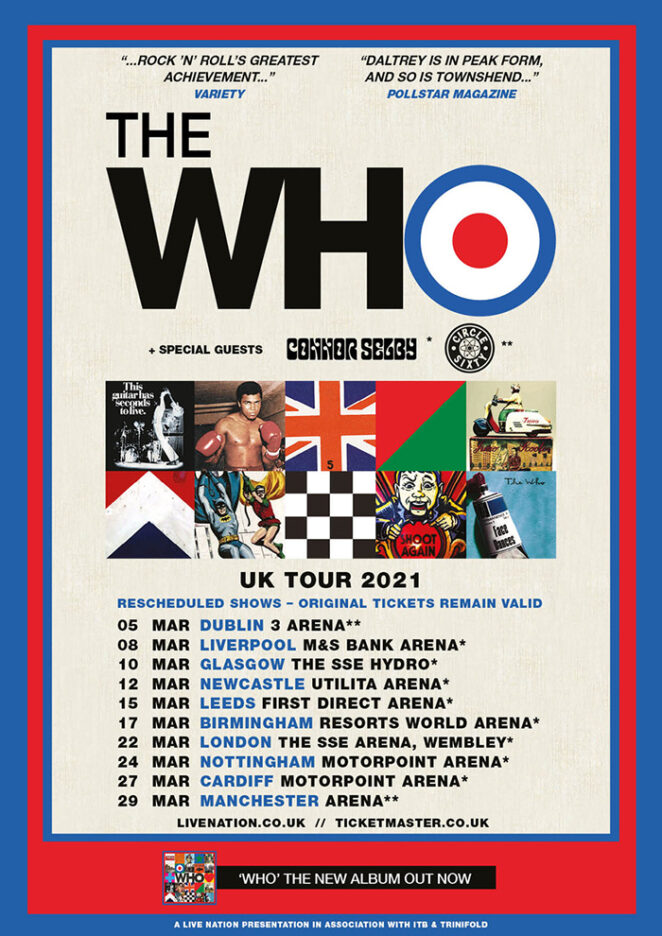 THE WHO Announce Rescheduled UK Tour Dates