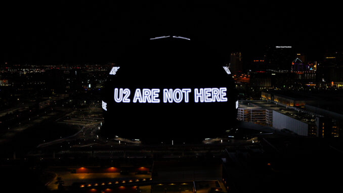 U2 Announce V-U2 - An Immersive Concert Film At Sphere Las Vegas